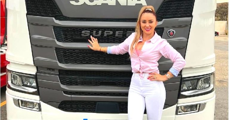 Adriana Oltean șoferița de tir din Spania celebră pe Tik Tok